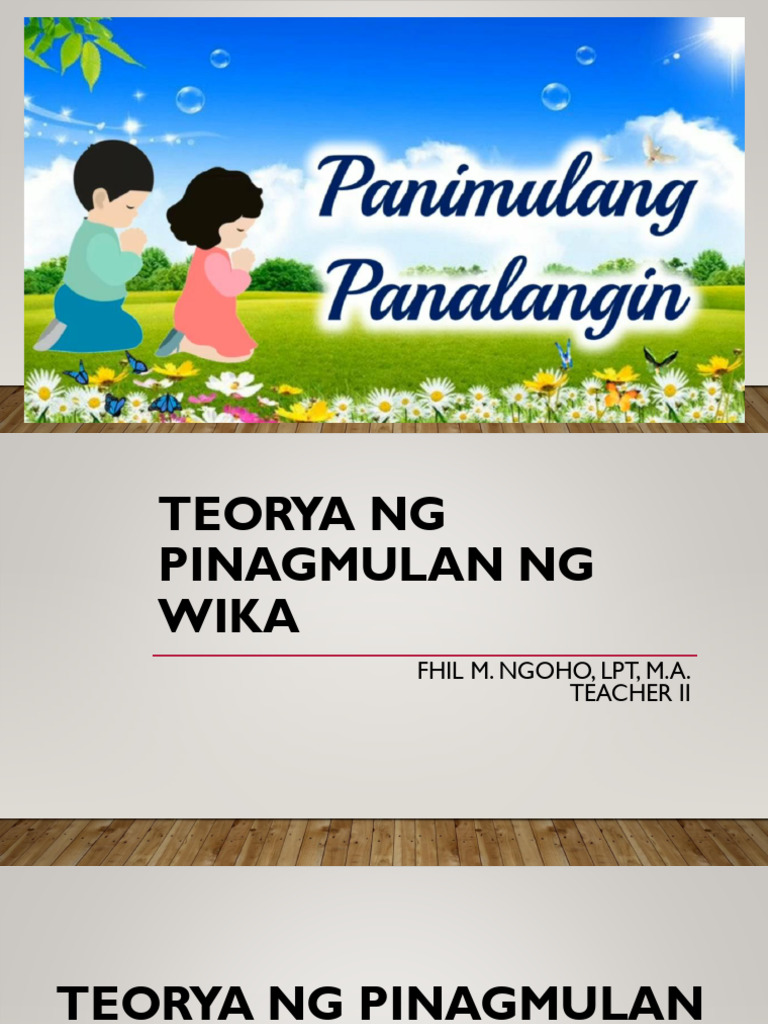 Teorya NG Pinagmulan NG Wika | PDF