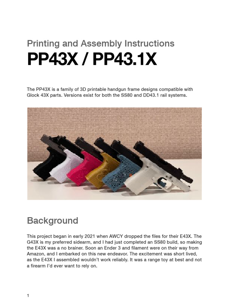 PP43X Printing and Assembly Instructions | PDF