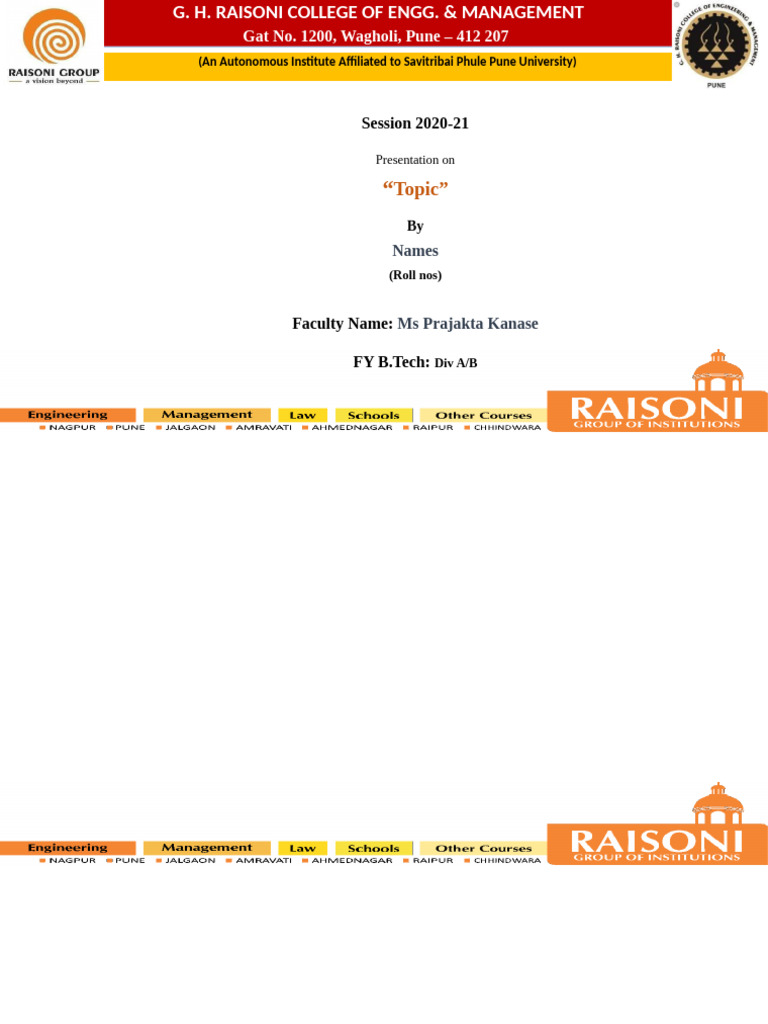 Std template for presentation | PDF