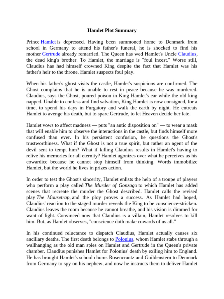 1 A Hamlet Plot Summary | PDF