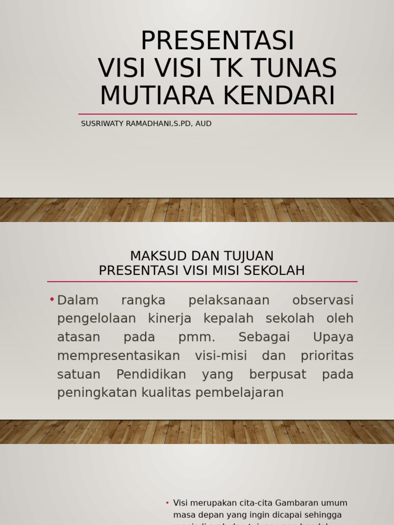 Presentasi Visi Missi | PDF