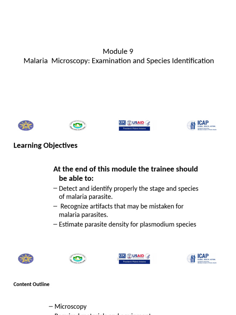 Module 10 - Malaria Microscopy-Examination and Species Identification | PDF | Plasmodium ...