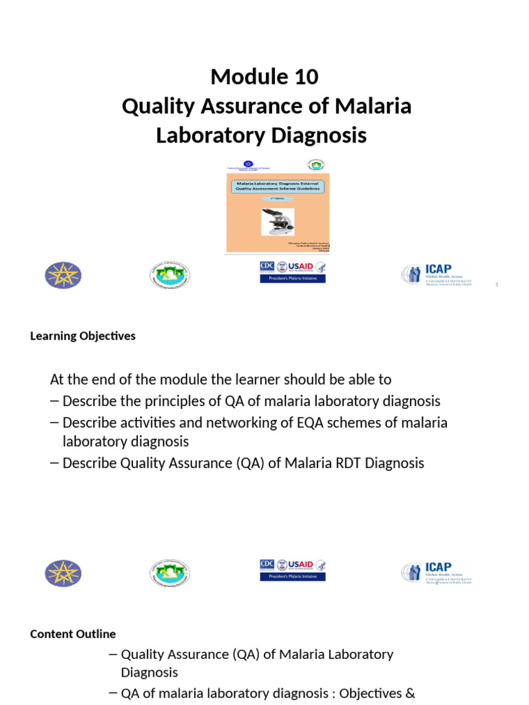 Malaria Lab QA for Health Workers | PDF | Quality Assurance | Science ...