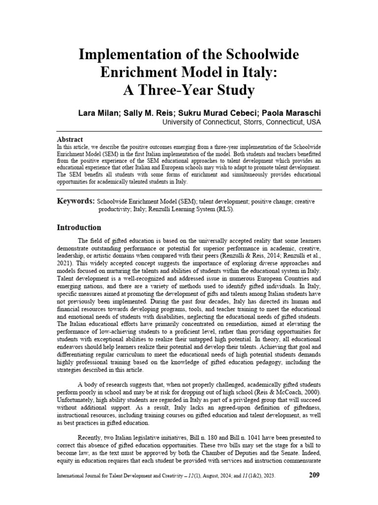 Learning Renzulli | PDF