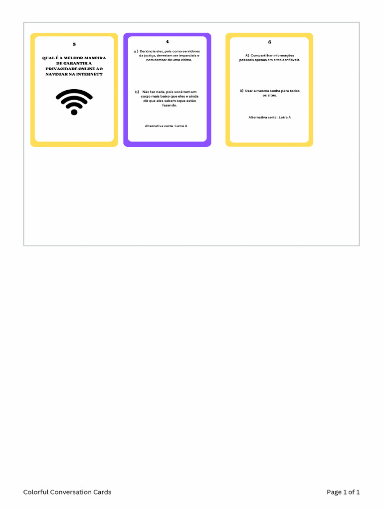 Colorful Conversation Cards .PDF 4 | PDF