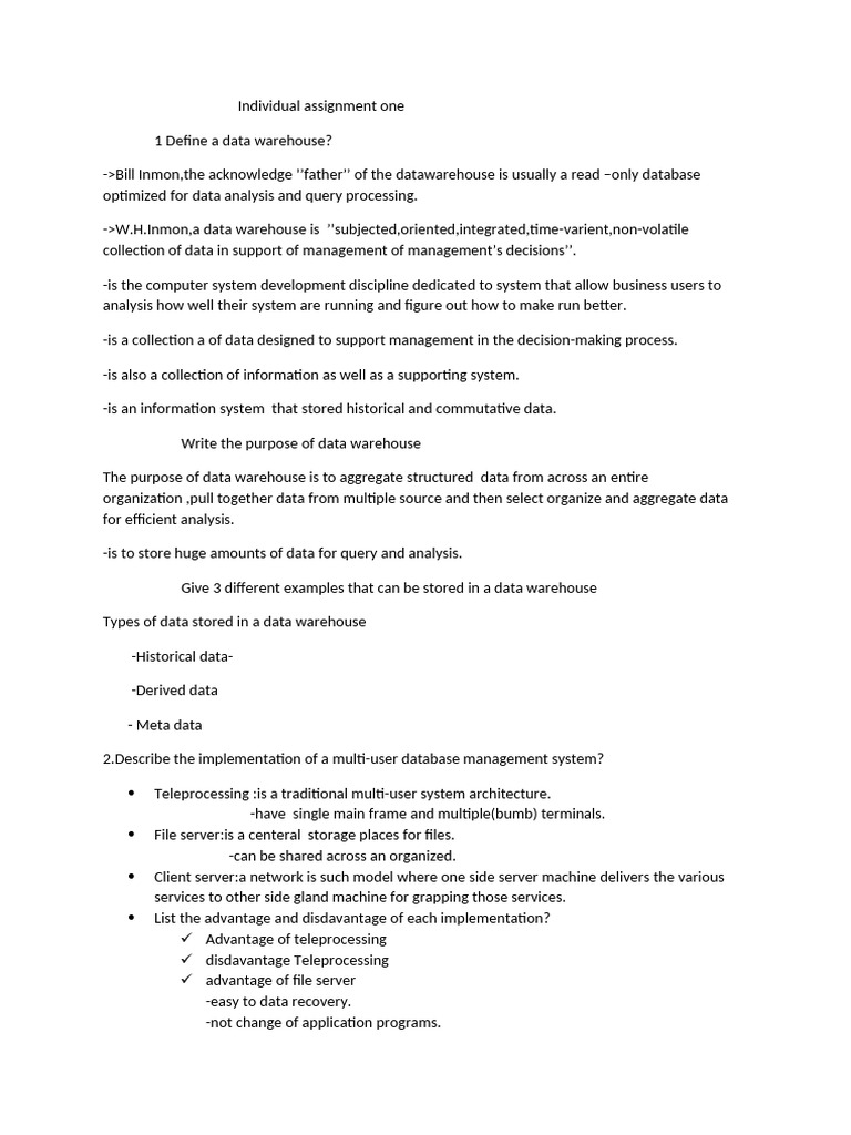 Individual assignment one | PDF Individual assignment one | PDF