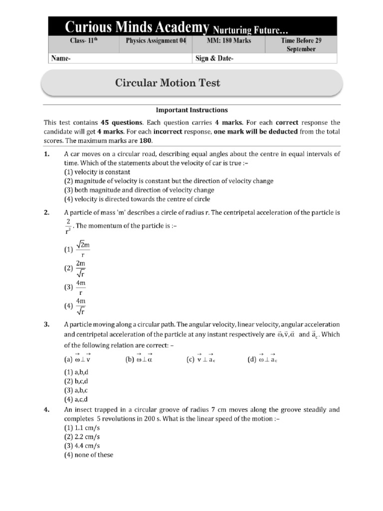 Physics Assignment 04 | PDF