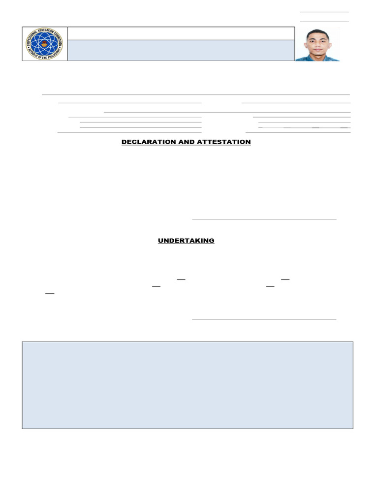 Professional Regulation Commission: Application For Professional ...