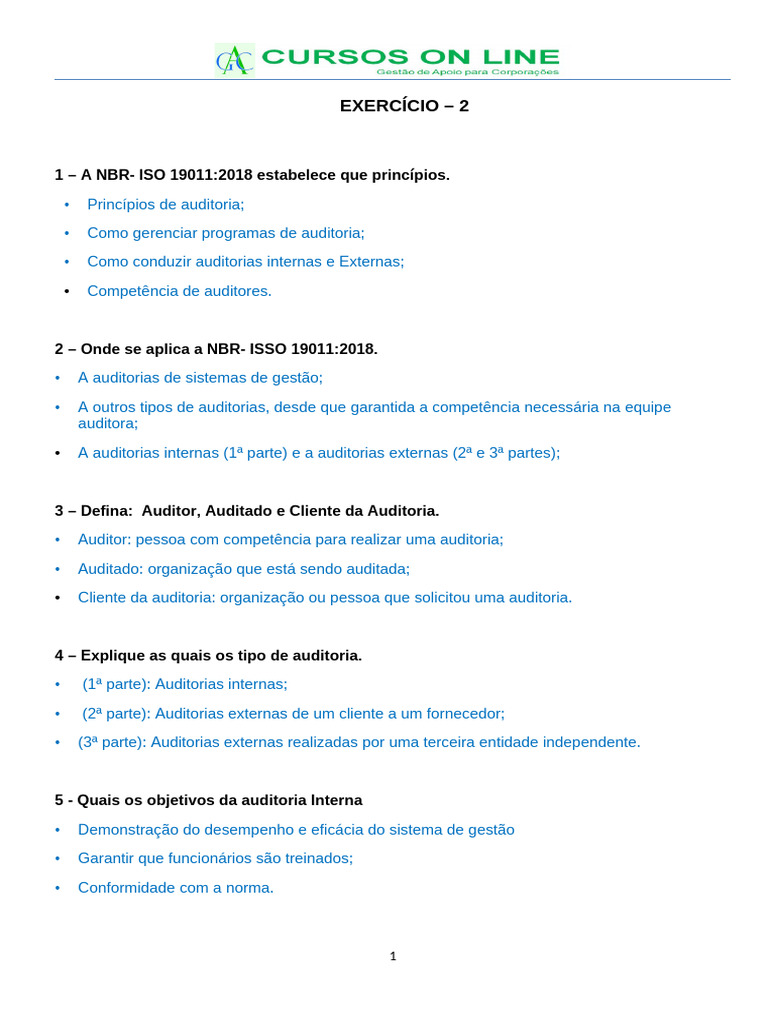 Exercicio 2 - Com Respostas | PDF