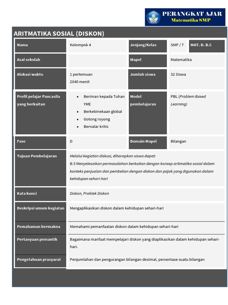 Modul Ajar Kelompok 4 Pdf