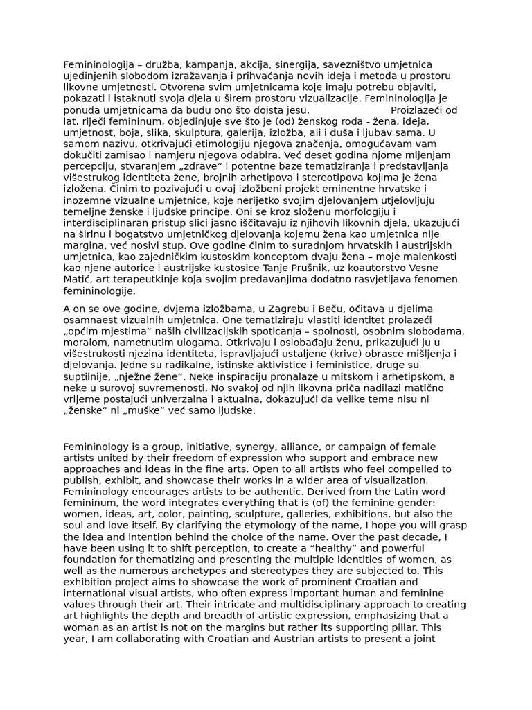 Femininologija - Prvi Dio Za Ivanu | PDF