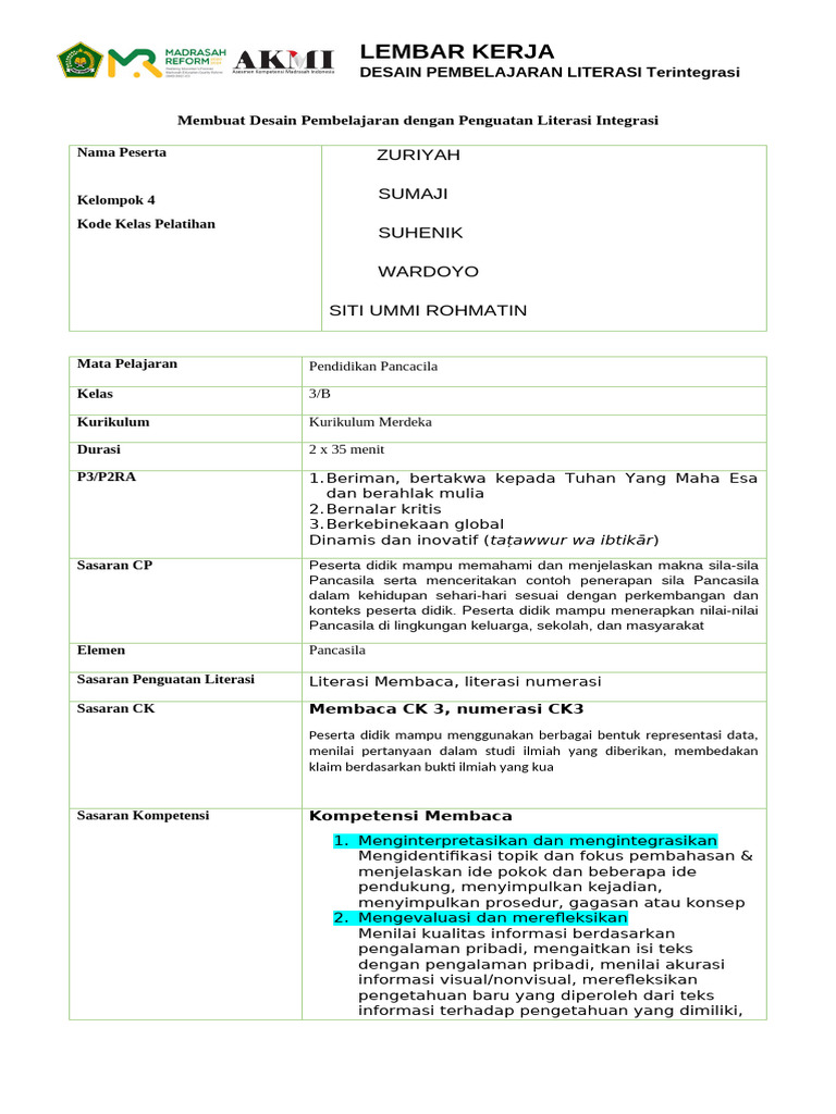 k4 LK Desain Integrasi | PDF