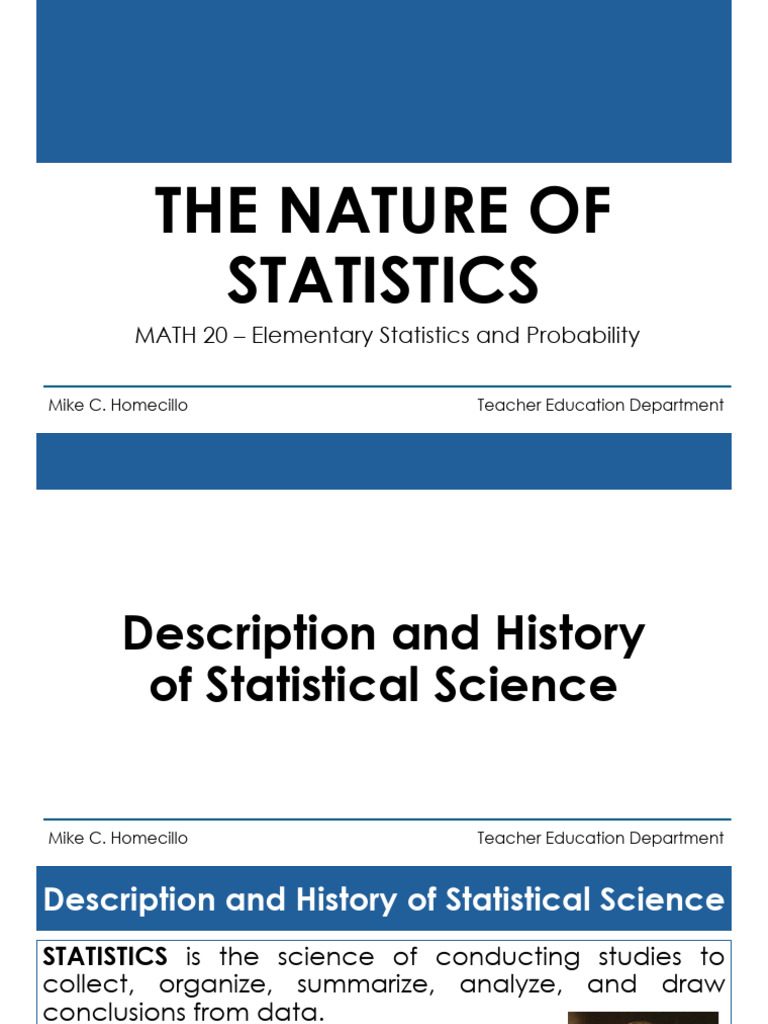 01 The Nature of Statistics | PDF | Level Of Measurement | Self-Improvement