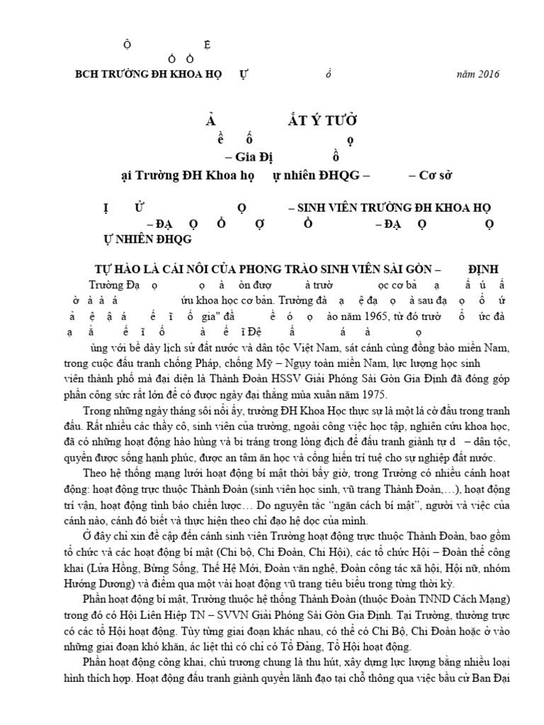 Bang Tom Tat Y Tuong Khong Gian Truyen Thong DH KHTN | PDF