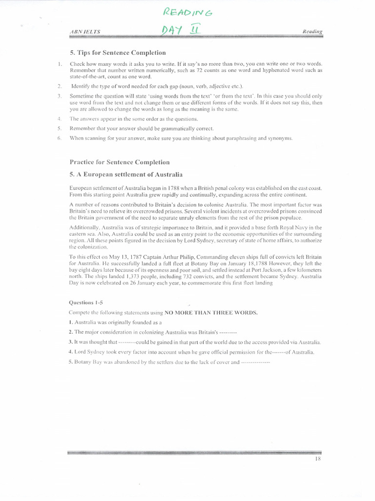 Reading Day II | PDF