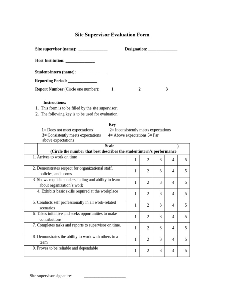 Evaluation Form | PDF