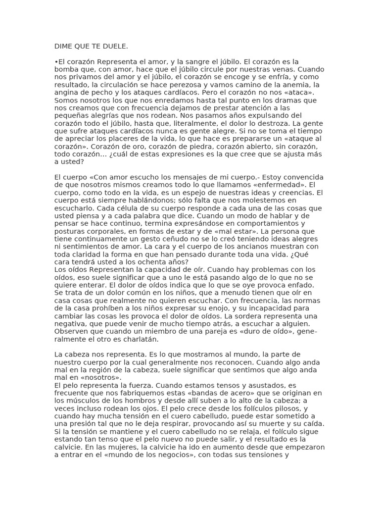 Dime Que Te Duele | PDF