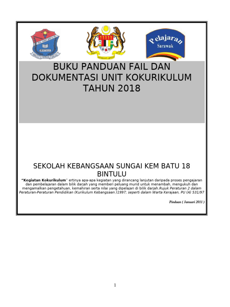 Buku Panduan Fail Dan Dokumentasi Unit Kokurikulum Tahun 2018-1 | PDF