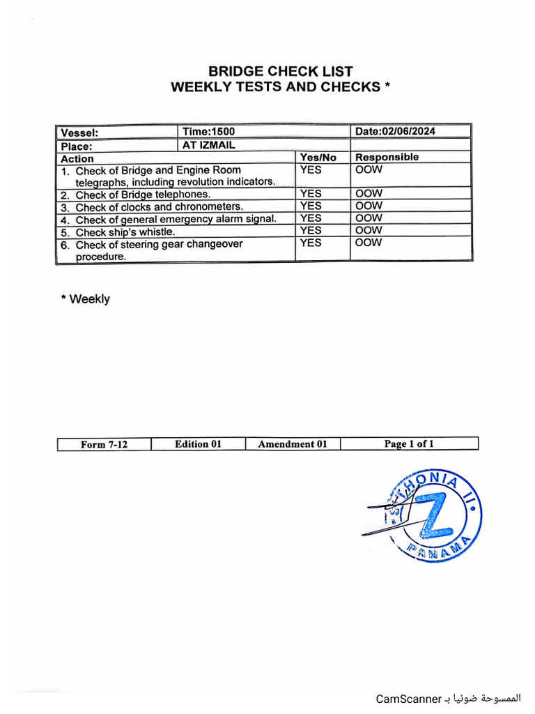 Check List Forms 6 - 2024 | PDF