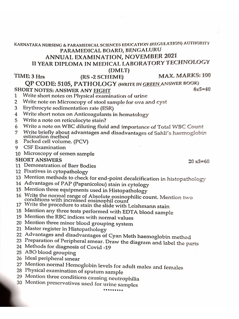 2nd Year Annual and Supplementary Question Paper From 2021-2023 | PDF