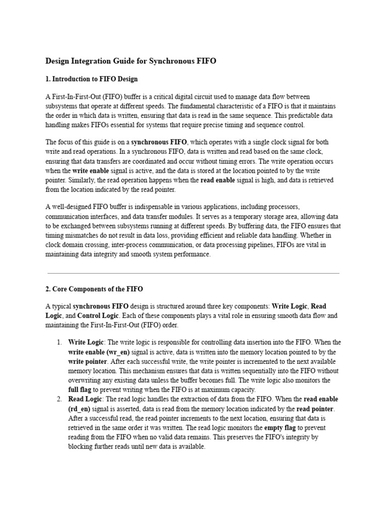 Fifo Integration Guide | PDF