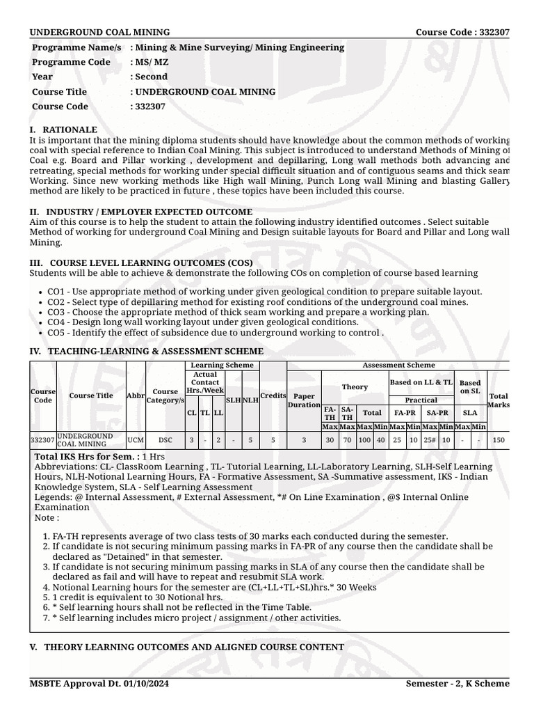 332307-Underground Coal Mining | PDF