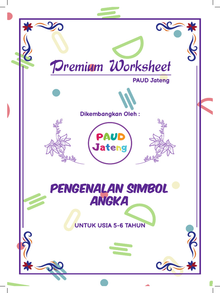 TK 5 6 01 Worksheet Pengenalan Simbol Angka | PDF