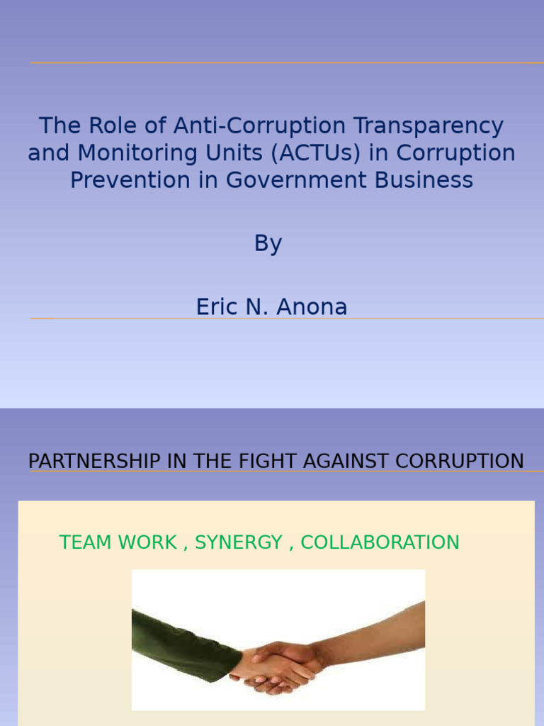 Role of ACTUs in MDAs | PDF