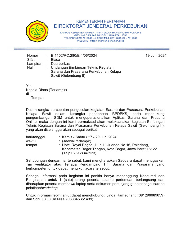 Undangan Bimtek Tahap 2 | PDF