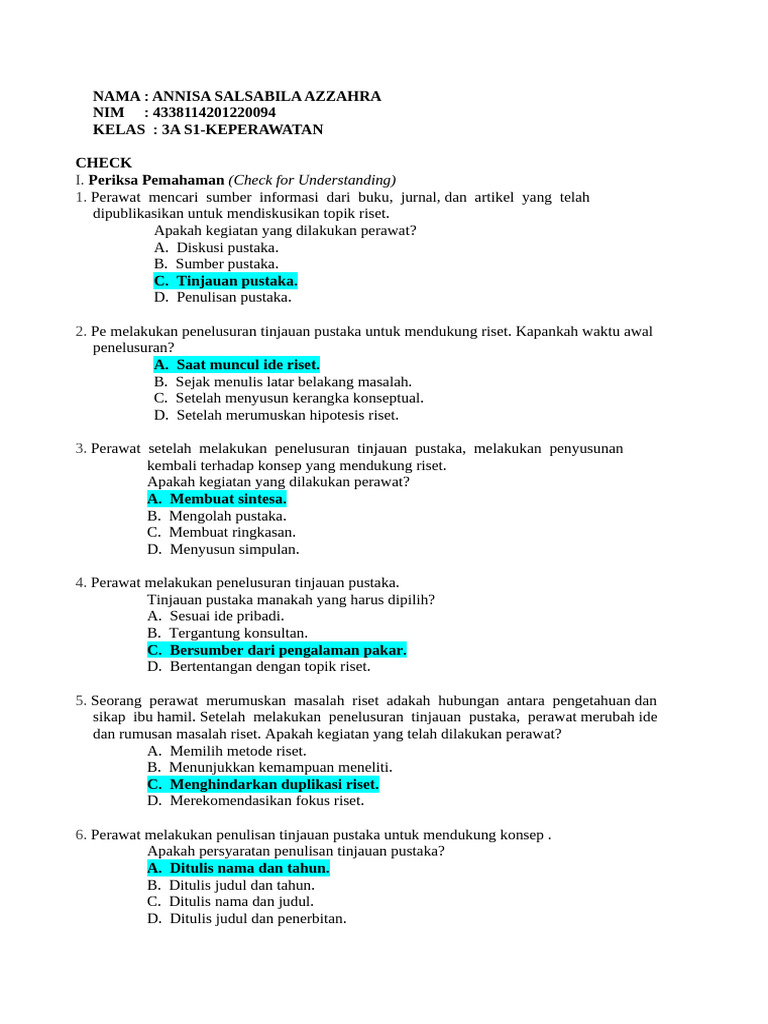 Annisa S A 6 METLIT | PDF