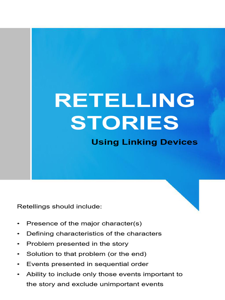 Retelling Stories - Active Listening | PDF