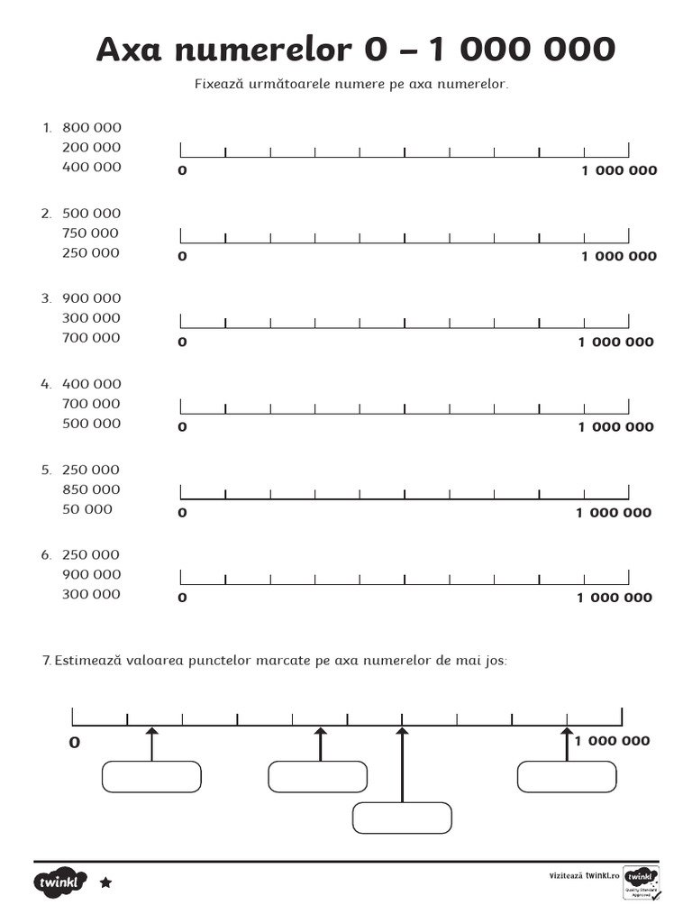Ro2 M 1631118215 Completeaza Axa Numerelor Pana La 1 000 000 Fisa de ...