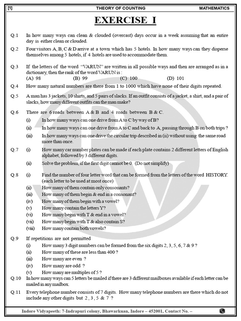 Exercise 1 10 | PDF