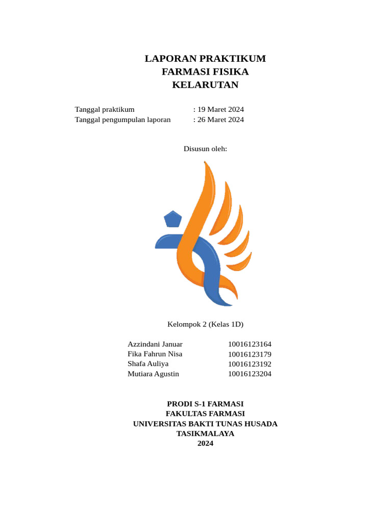 1d - Kelompok 2 - Laporan Praktikum Farmasi Fisika - Kelarutan | PDF