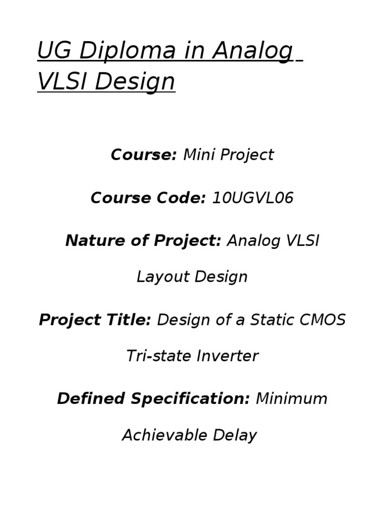 Tri State Inverter | PDF | Logic Gate | Mosfet