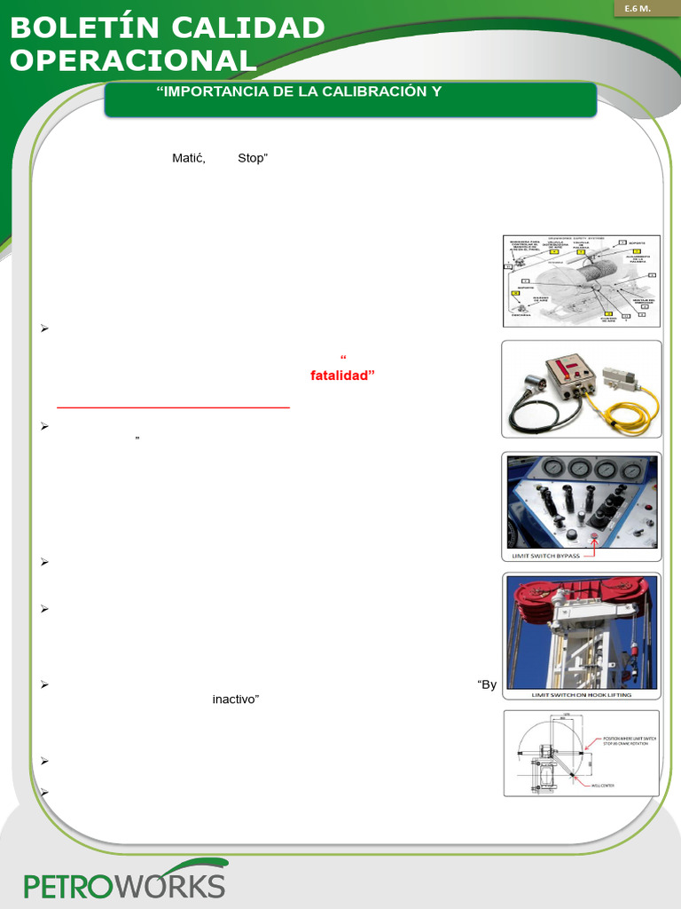 Boletin Calidad Operacional IIMPORTANCIA DE LA CALIBRACIÓN Y PRUEBAS DE ...