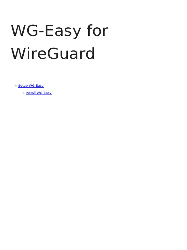 WG Easy For Wireguard | PDF