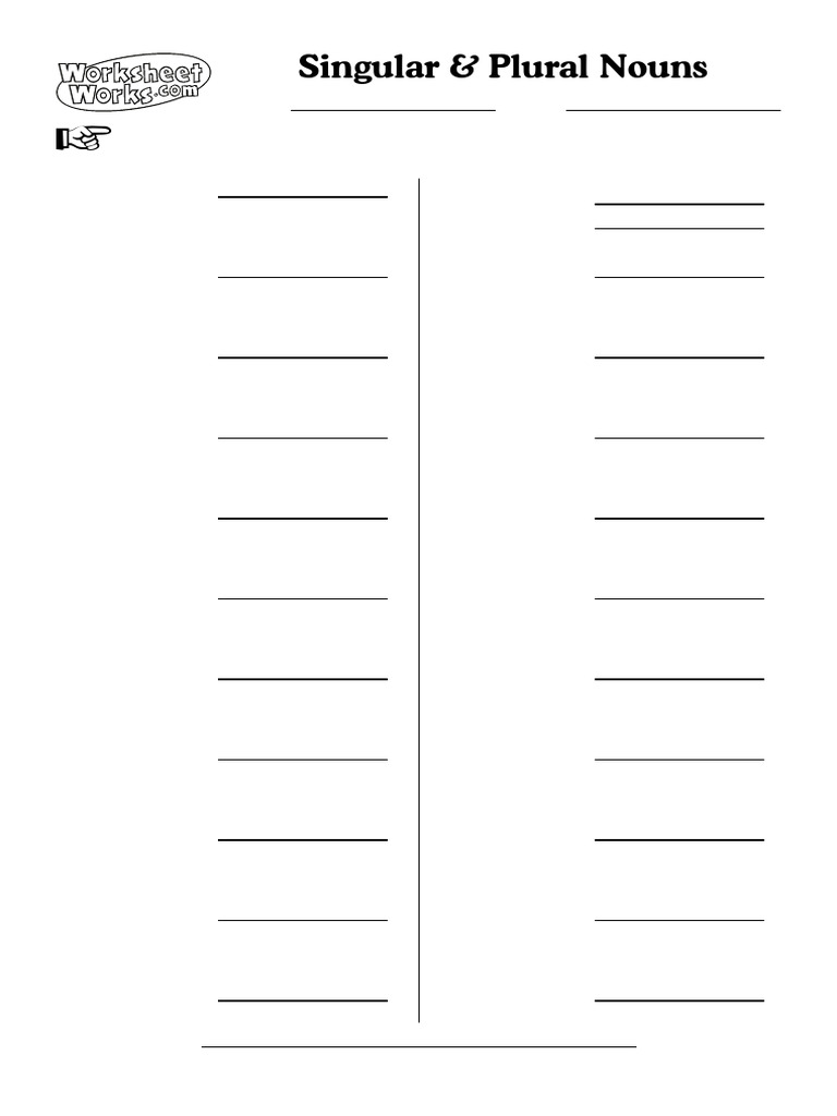 WorksheetWorks Singular Plural Nouns 3 | PDF