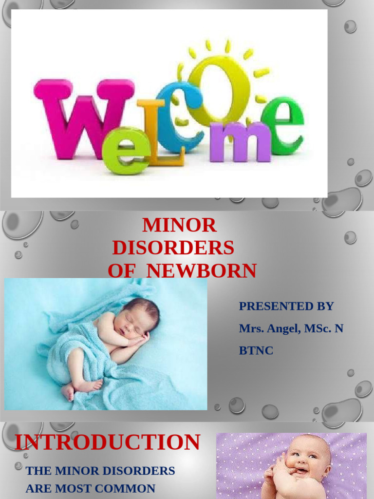 Minor Disorders of Newborn | PDF