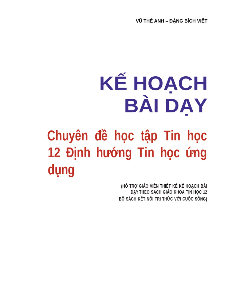 Khbd-Tin Hoc 12 - Ict-Full | PDF