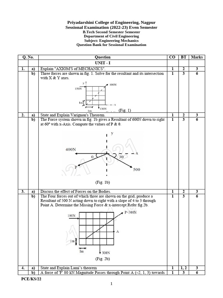 EM QB Sessional Exam 2022-2023 | PDF