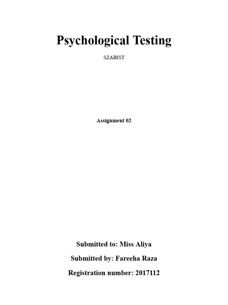 Psych test 2 | PDF