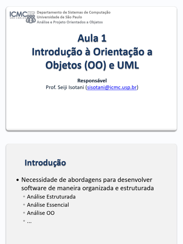 Aula01 IntroducaoOO | PDF
