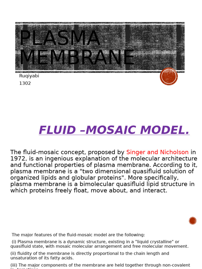 Plasma Membrane | PDF
