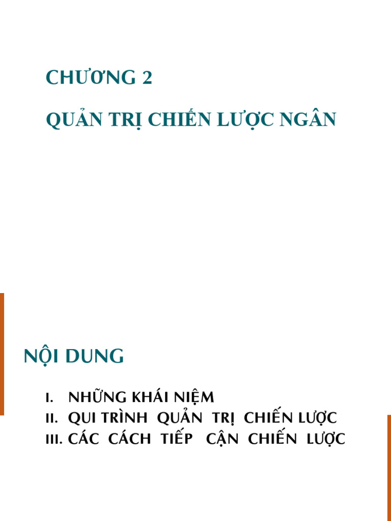 Chương 2 - Chien Luoc Va Quan Tri NH Tong Quan | PDF