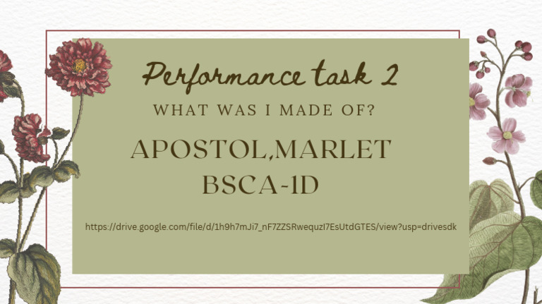 Apostol, Marlet Bsca-1d Performance Task 2 | PDF