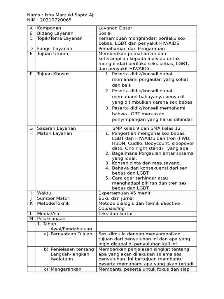RPL BIMBINGAN PENYULUHAN AGAMA - Isna | PDF