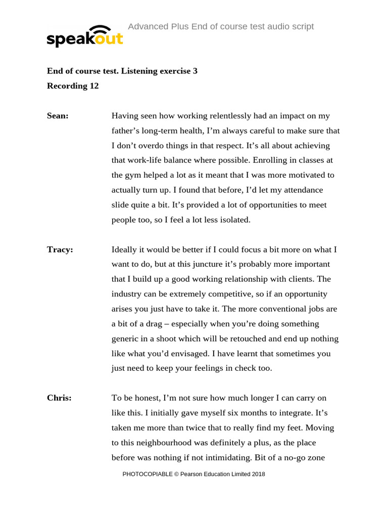 End of Course Test Le 3 | PDF