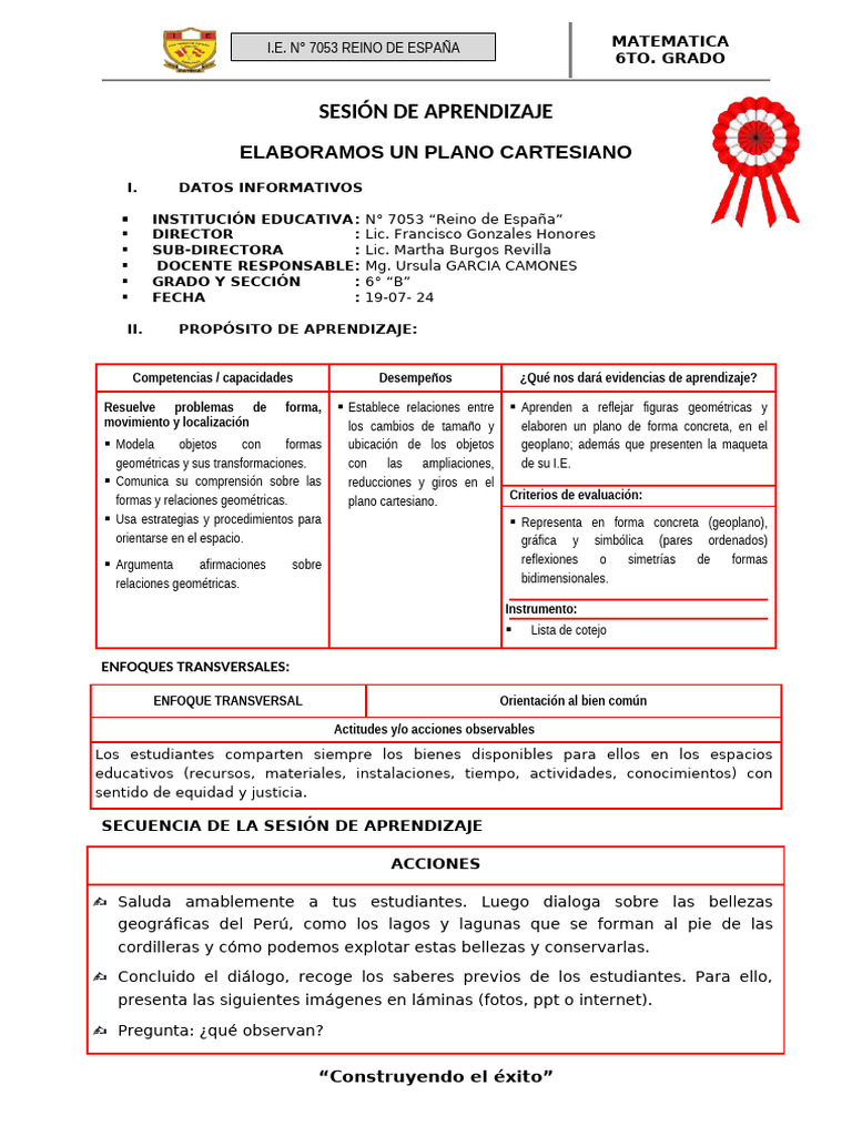 Sesión 49 - Matem - Elaboramos un plano y polígonos | PDF