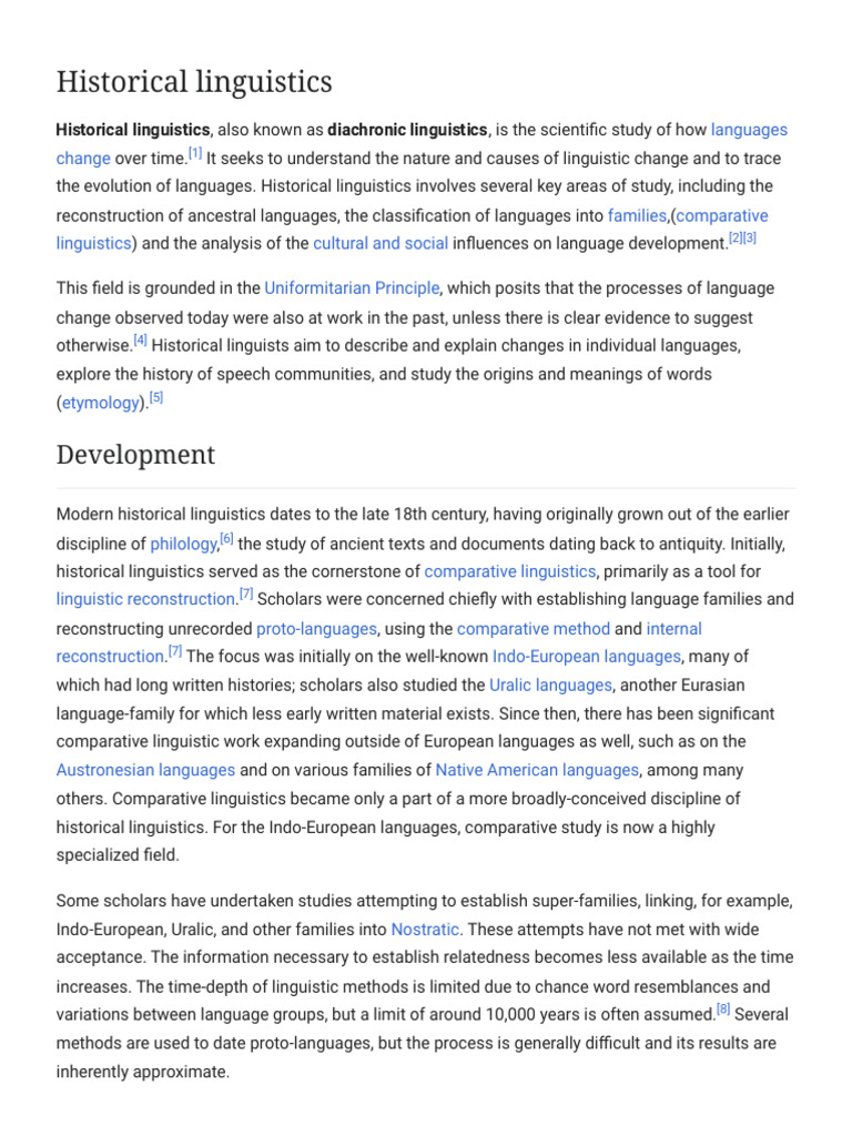 Historical Linguistics Pdf